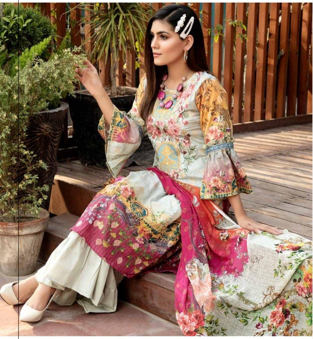 Afreen by Riaz Arts/Lawn 2020- Awwal Boutique