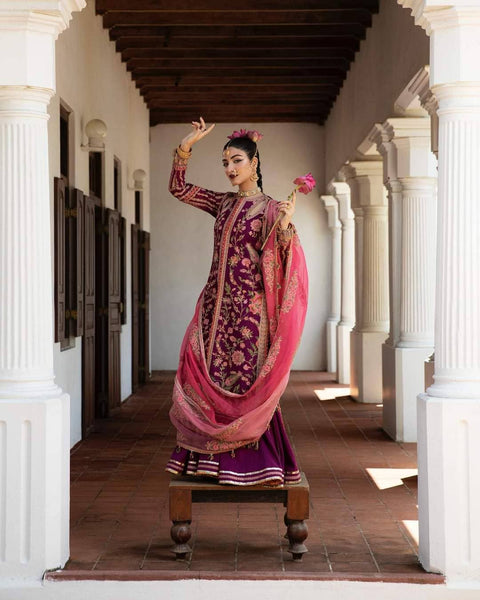 Hussain Rehar Luxury Lawn 23 - Awwal Boutique – AWWALBOUTIQUE